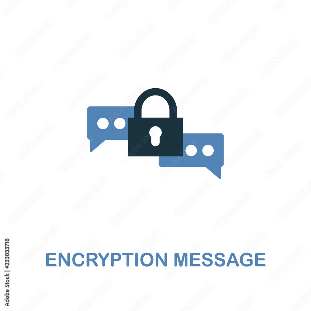 Encryption Message icon in two colors. Premium design from internet ...