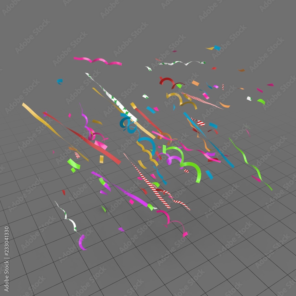 Confetti Stock 3D asset | Adobe Stock