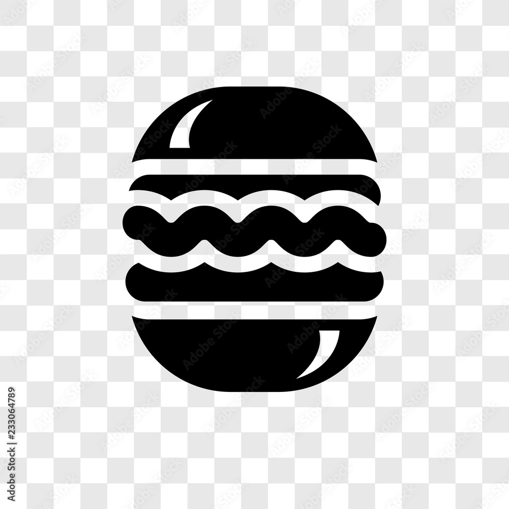 Hamburger vector icon isolated on transparent background, Hamburger ...