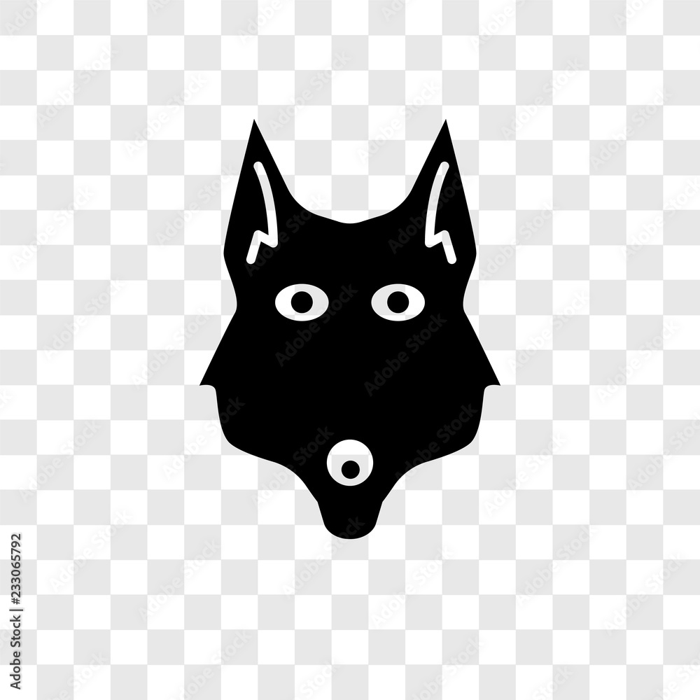 Fox vector icon isolated on transparent background, Fox transparency ...