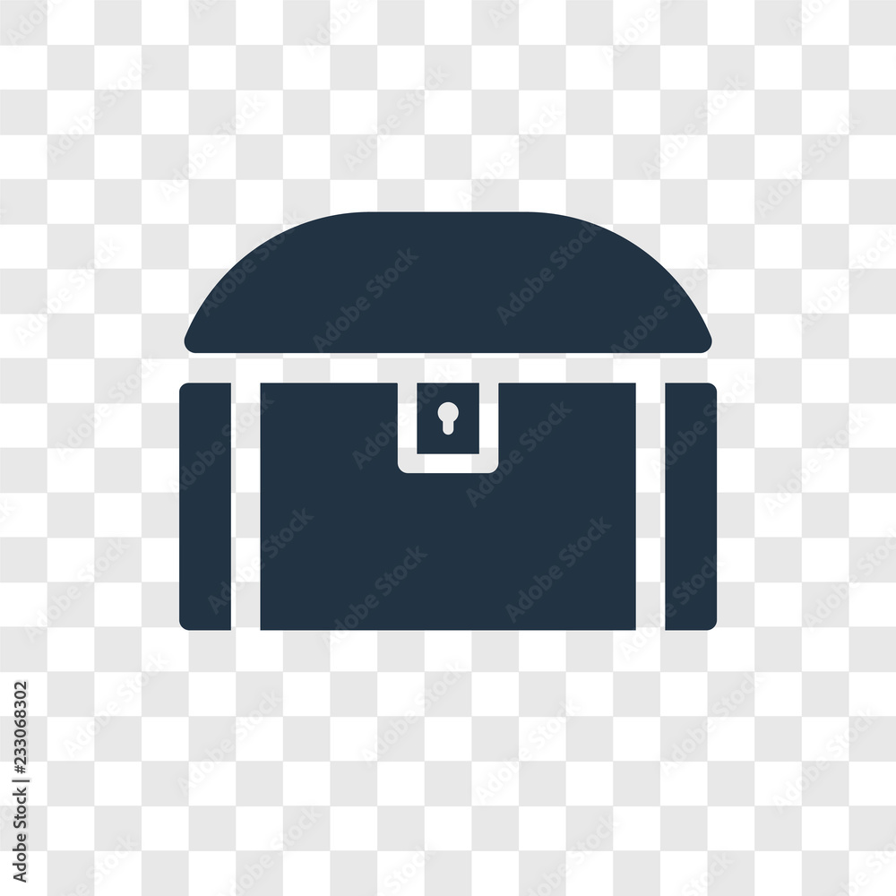 Chest vector icon isolated on transparent background, Chest ...
