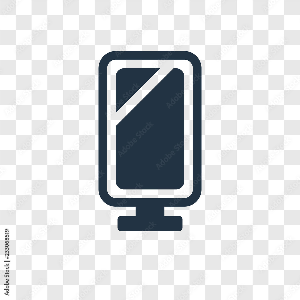 Mirror vector icon isolated on transparent background, Mirror ...