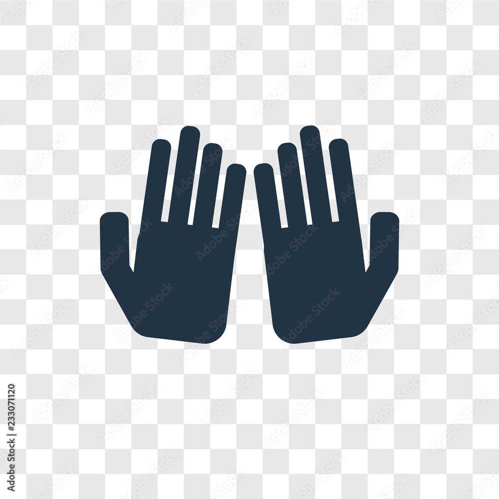 Dua Hands vector icon isolated on transparent background, Dua Hands ...