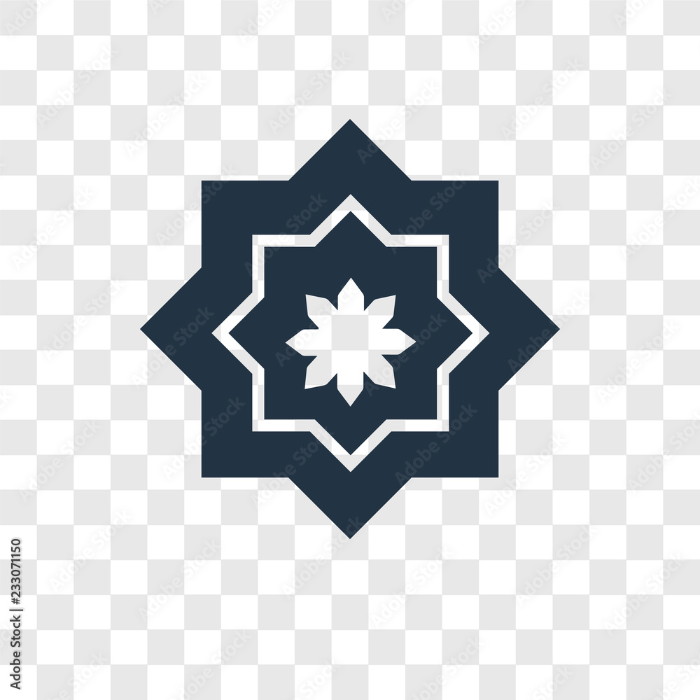 Arabic Art vector icon isolated on transparent background, Arabic Art ...