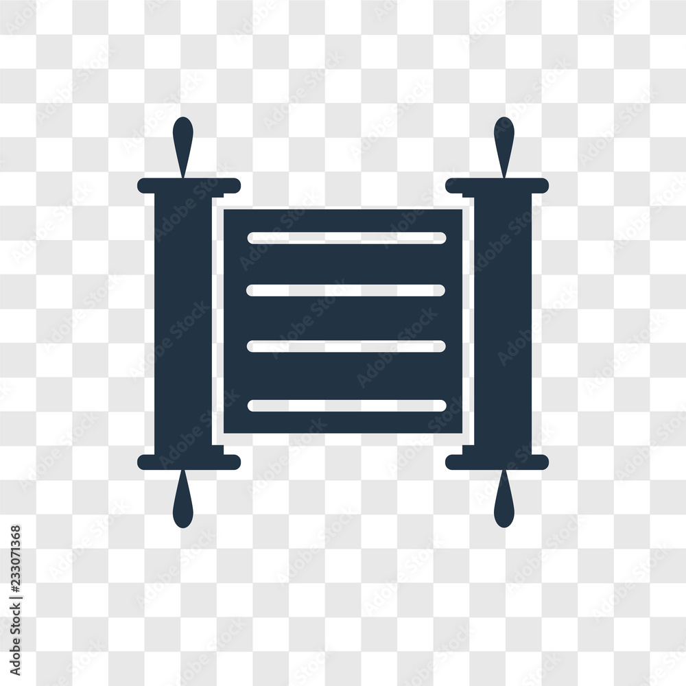 Torah vector icon isolated on transparent background, Torah ...