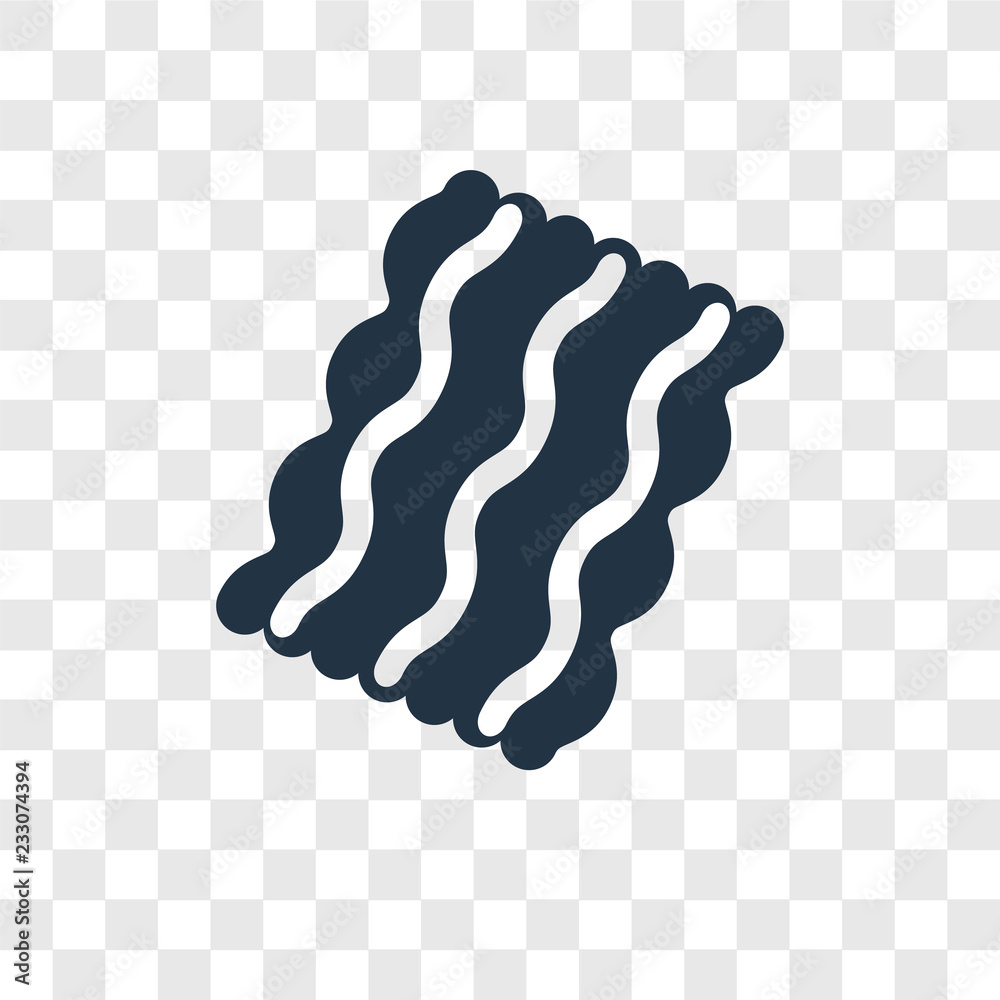 Bacon vector icon isolated on transparent background, Bacon ...
