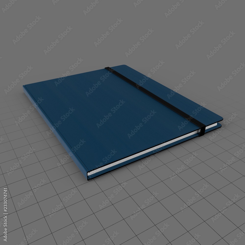 Notebook with elastic strap Stock 3D asset | Adobe Stock