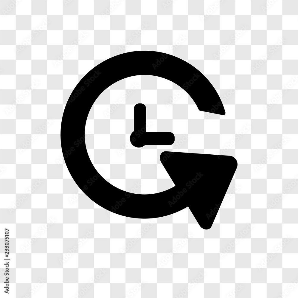 Reload Time vector icon isolated on transparent background, Reload Time ...