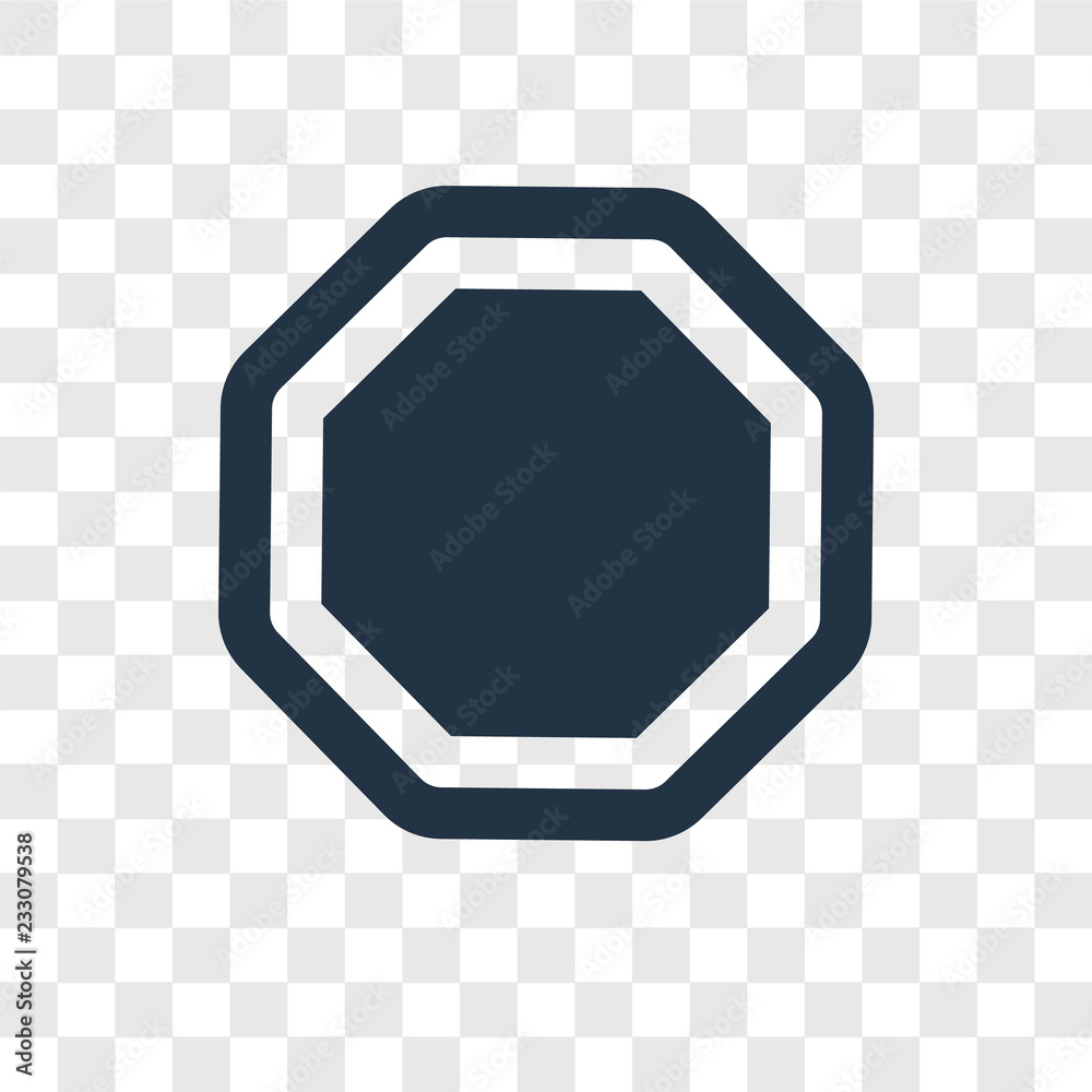 Polygon vector icon isolated on transparent background, Polygon ...
