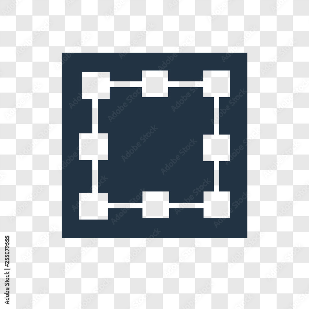 Bounding box vector icon isolated on transparent background, Bounding ...