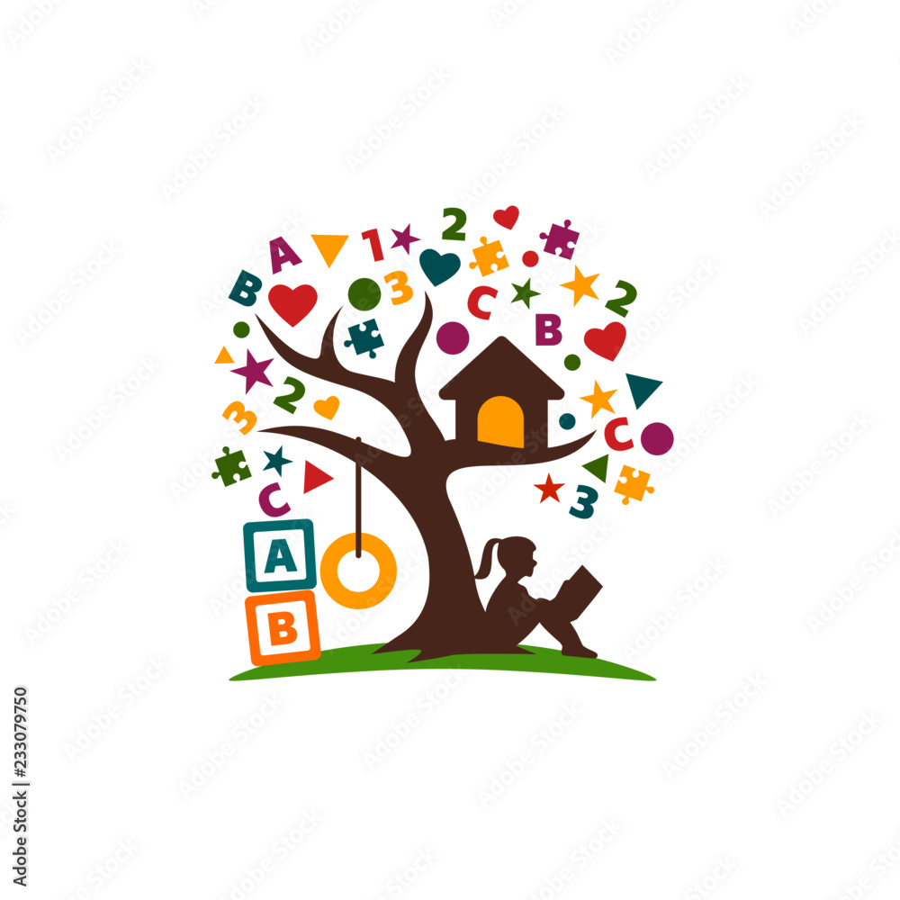 Creative Education Logo Design Stock Vector | Adobe Stock