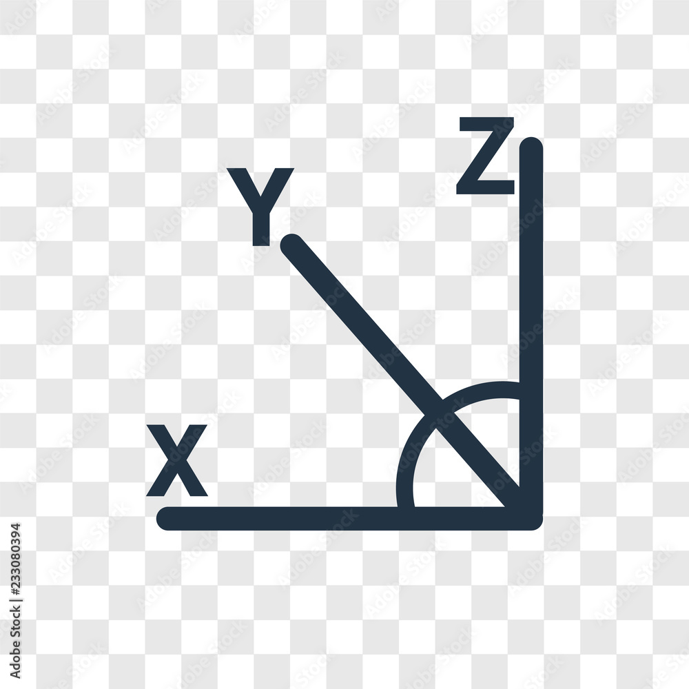Axis vector icon isolated on transparent background, Axis transparency ...