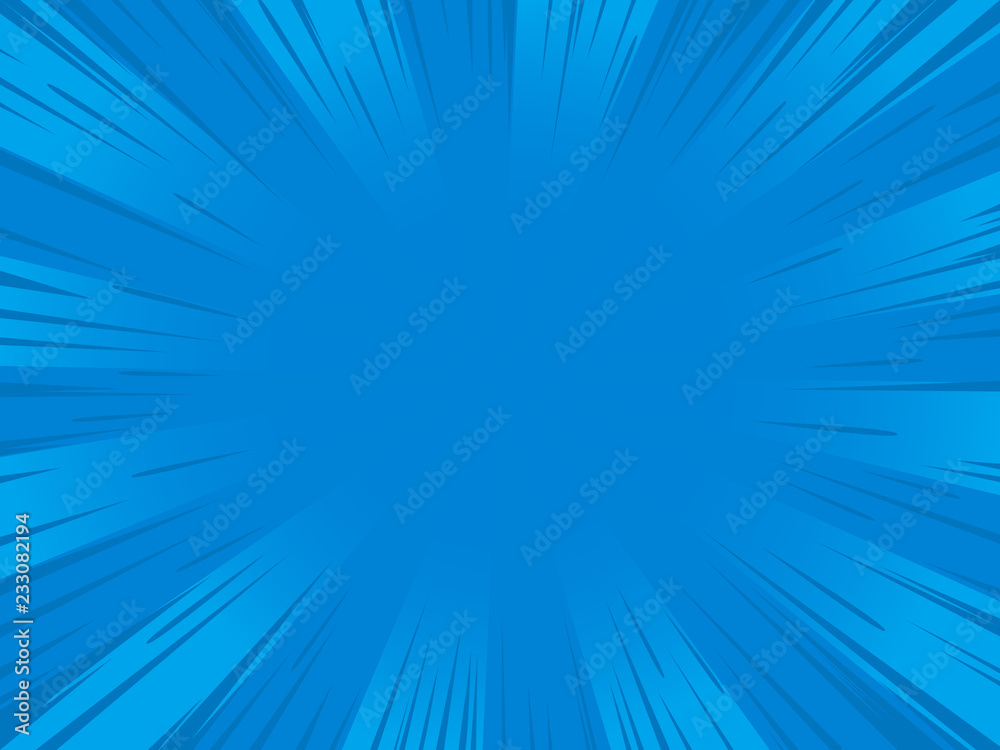 Radial blue speed lines for comic books. Explosion background Stock ...