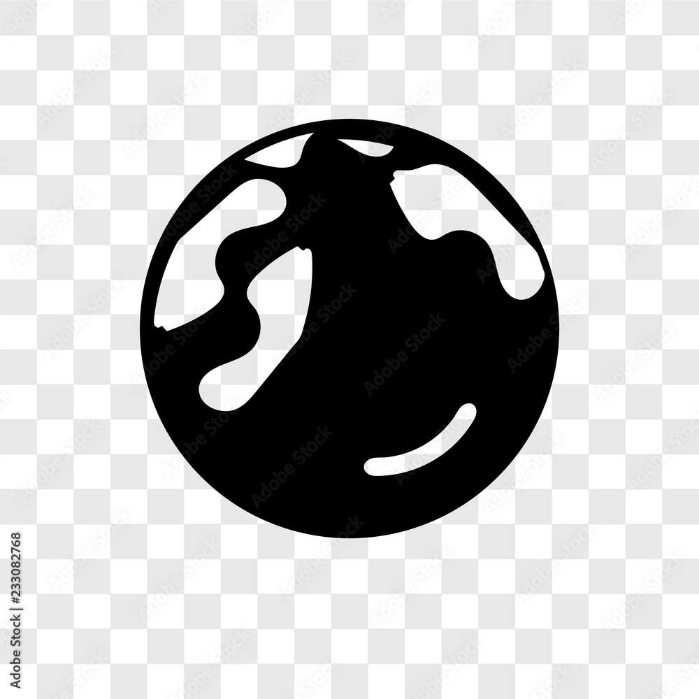 Planet earth vector icon isolated on transparent background, Planet ...