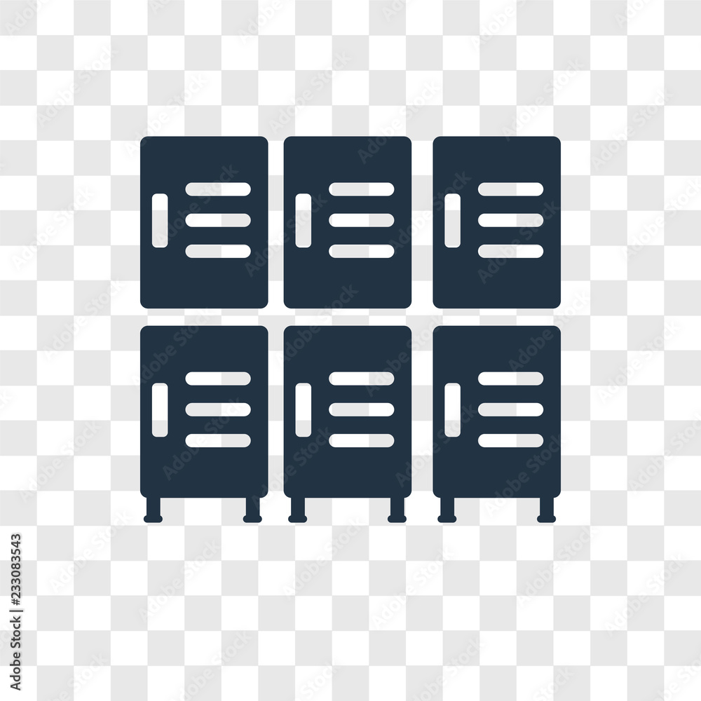 Lockers vector icon isolated on transparent background, Lockers ...