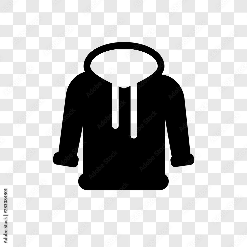 Hoodie vector icon isolated on transparent background, Hoodie ...
