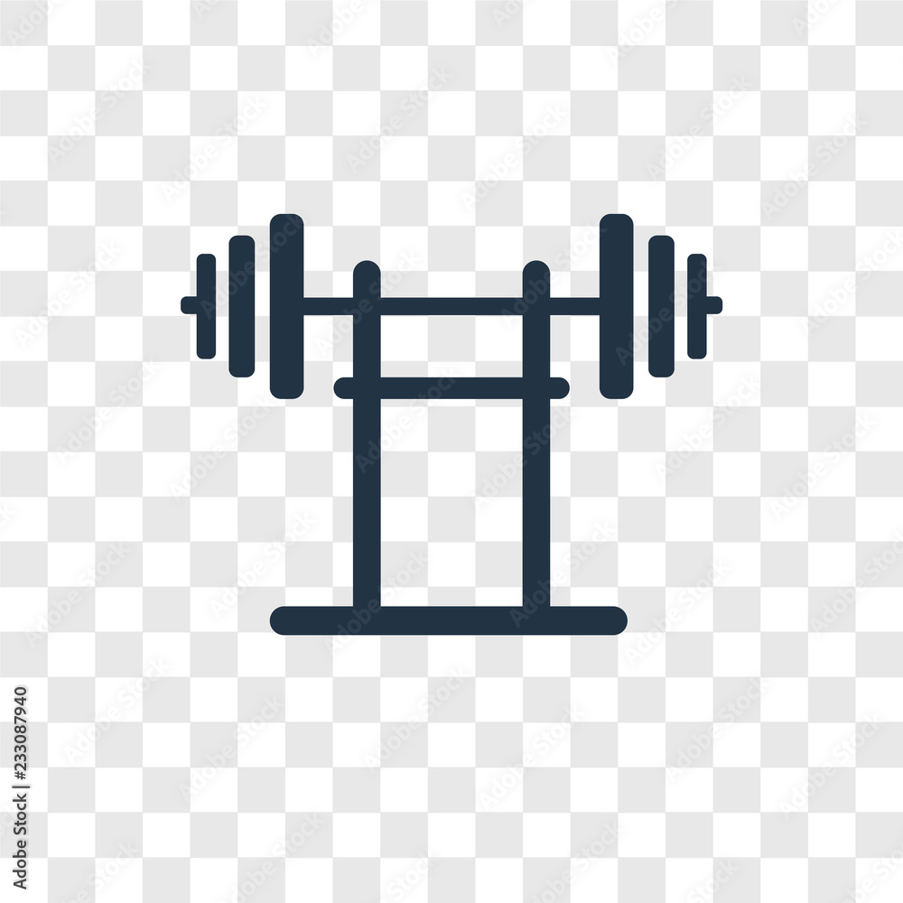 Dumbbell vector icon isolated on transparent background, Dumbbell ...