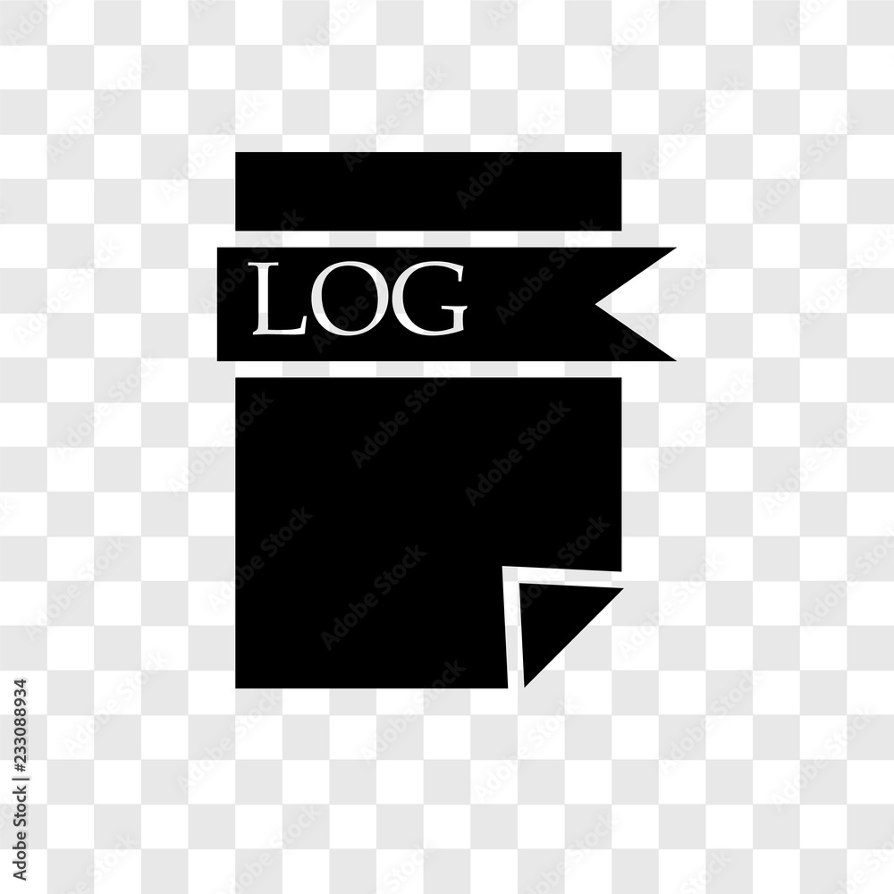 Log file vector icon isolated on transparent background, Log file ...