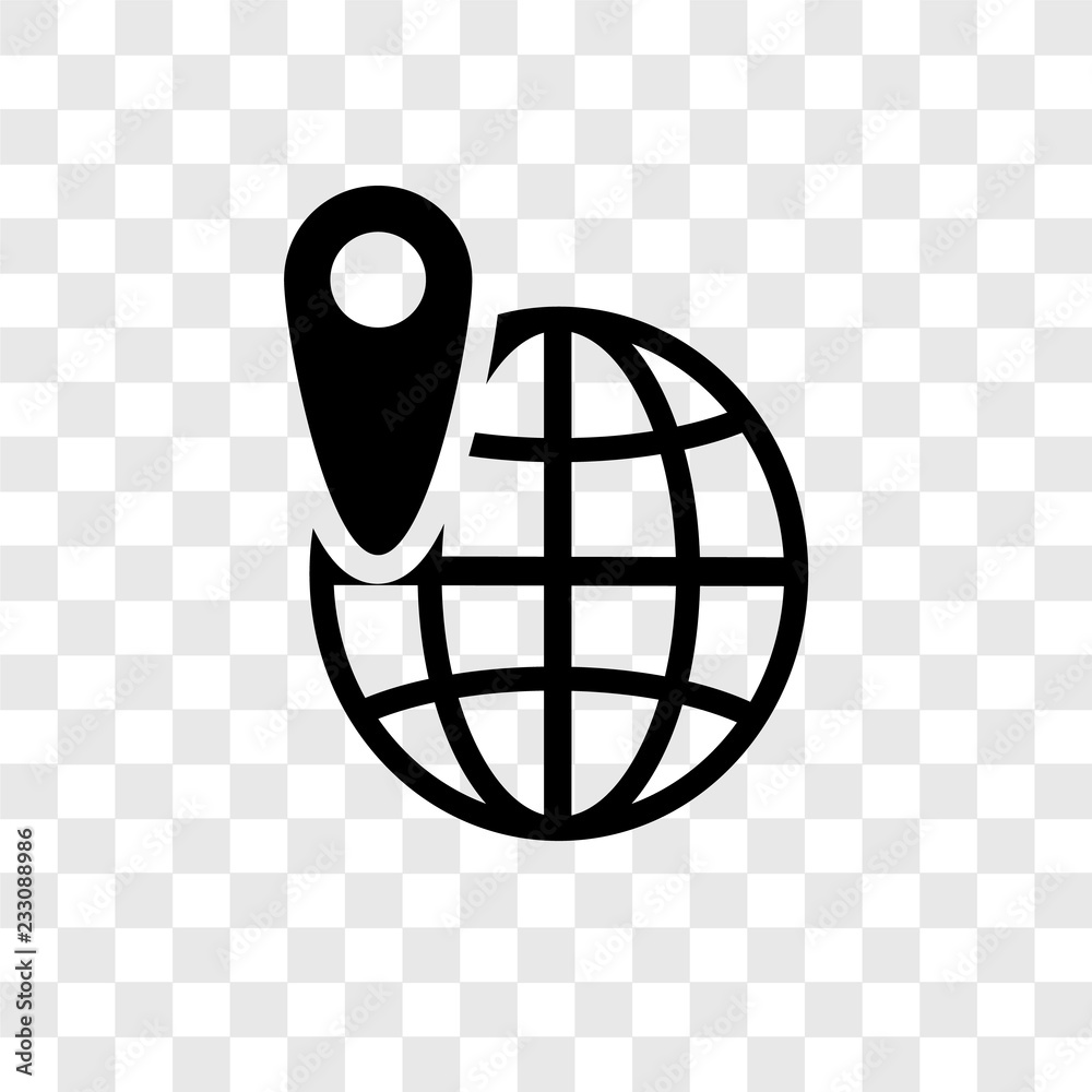 Geolocation vector icon isolated on transparent background, Geolocation ...