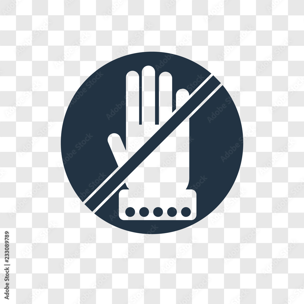 Do Not Touch vector icon isolated on transparent background, Do Not ...