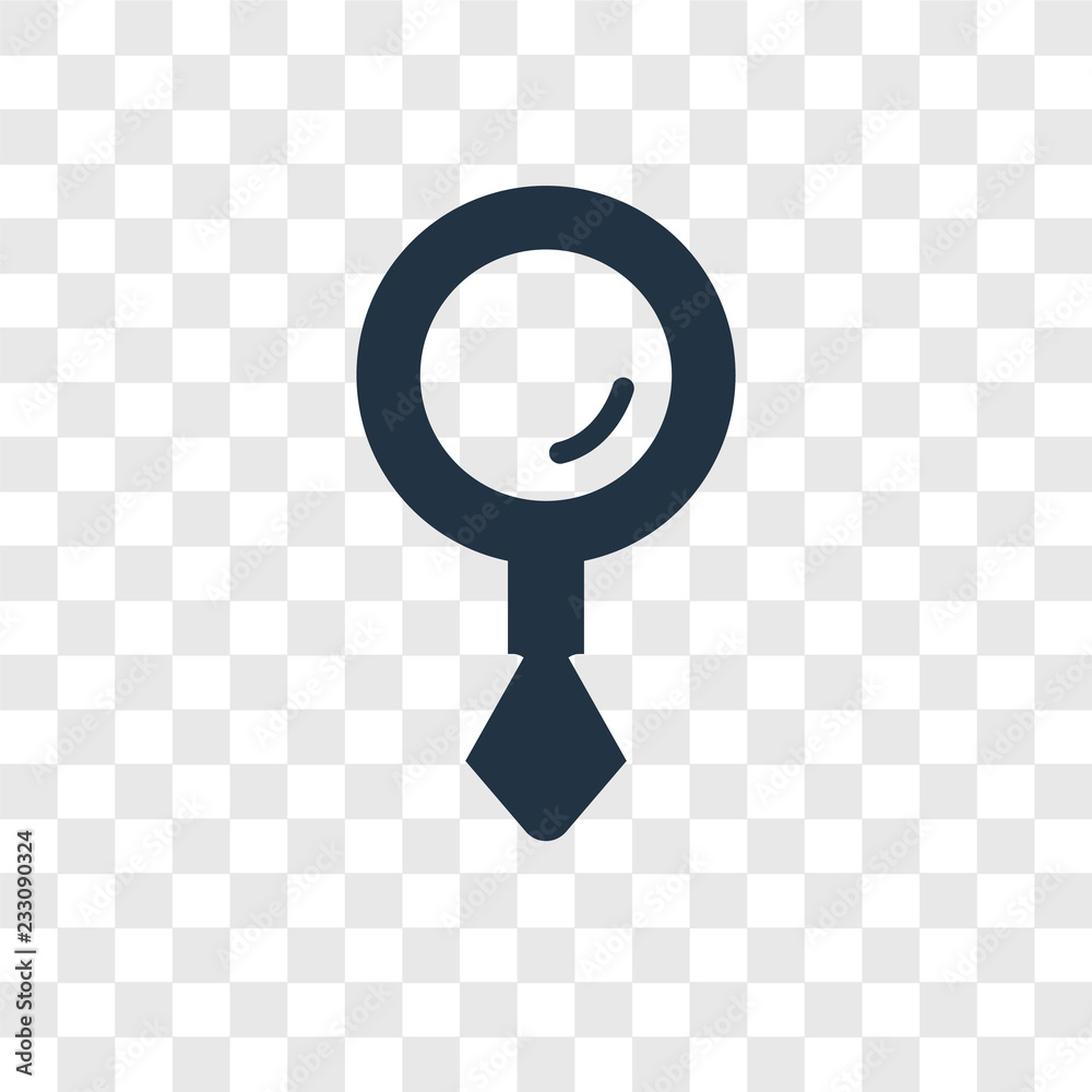 Magnifying glass vector icon isolated on transparent background ...