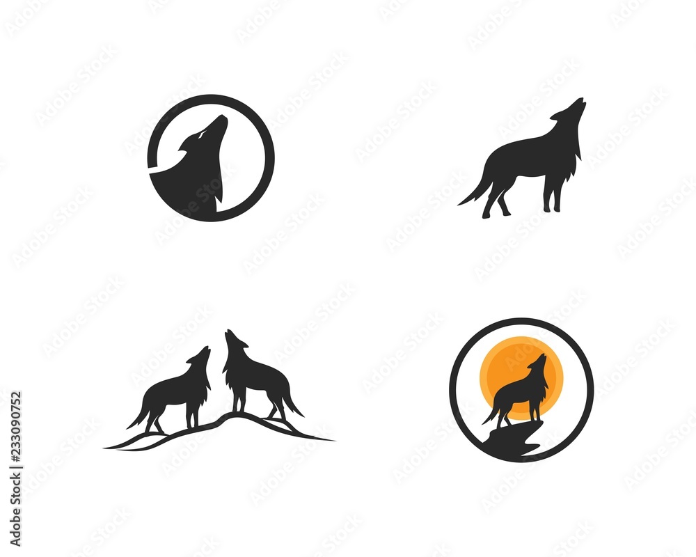 Wolf Logo vector Stock Vector | Adobe Stock