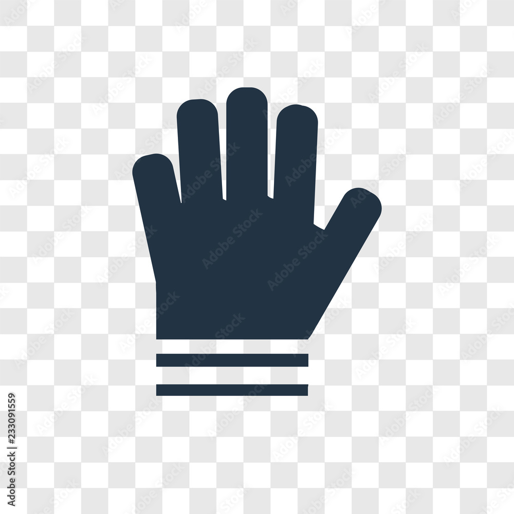 Gloves vector icon isolated on transparent background, Gloves ...
