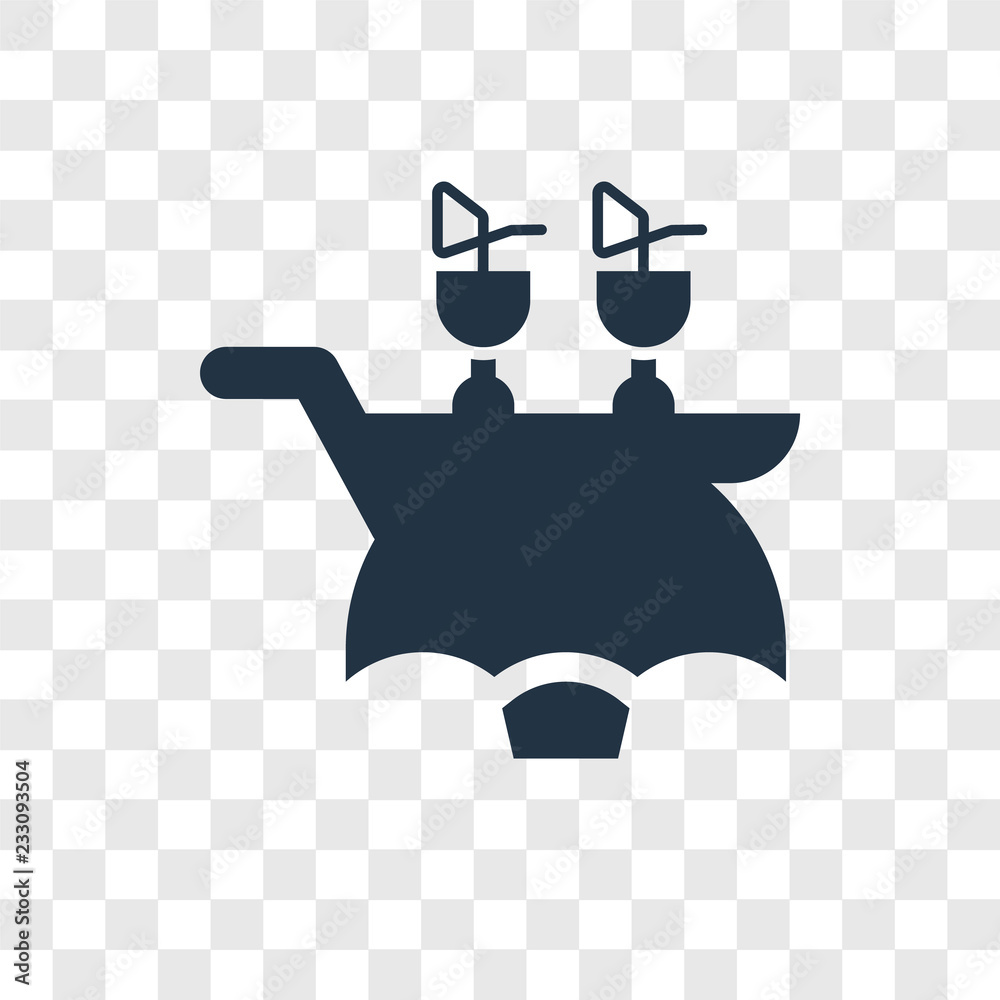 Room service vector icon isolated on transparent background, Room ...