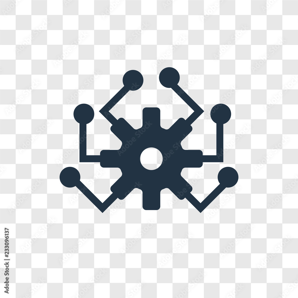 Artificial intelligence vector icon isolated on transparent background ...