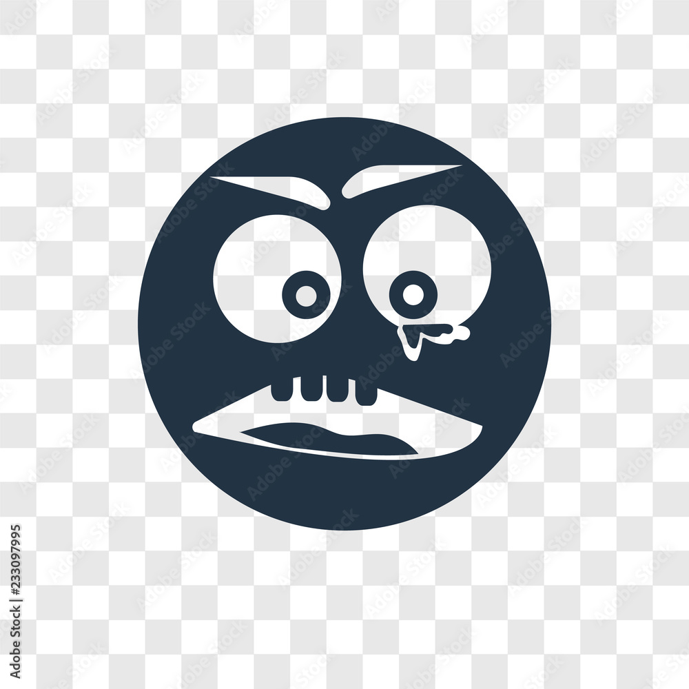 Ugly vector icon isolated on transparent background, Ugly transparency ...