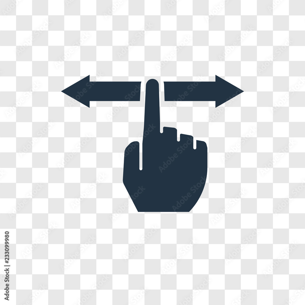 Swipe vector icon isolated on transparent background, Swipe ...