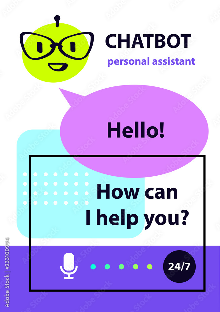 Personal assistant. Concept robot chatbot. Sketch head avatar. V Stock ...