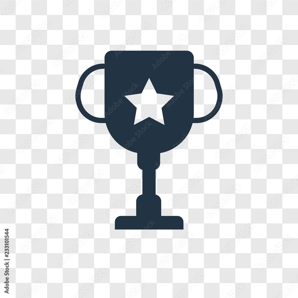 Trophy vector icon isolated on transparent background, Trophy ...