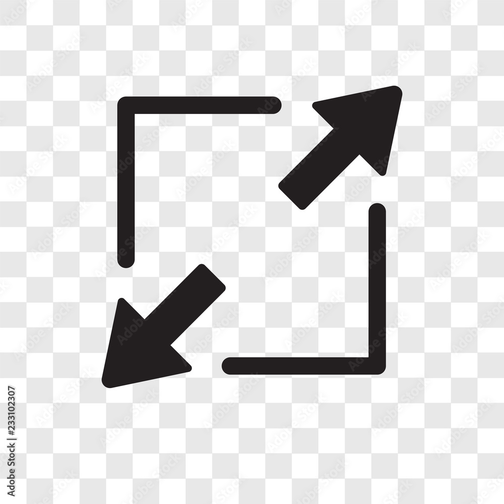 Resize vector icon isolated on transparent background, Resize ...