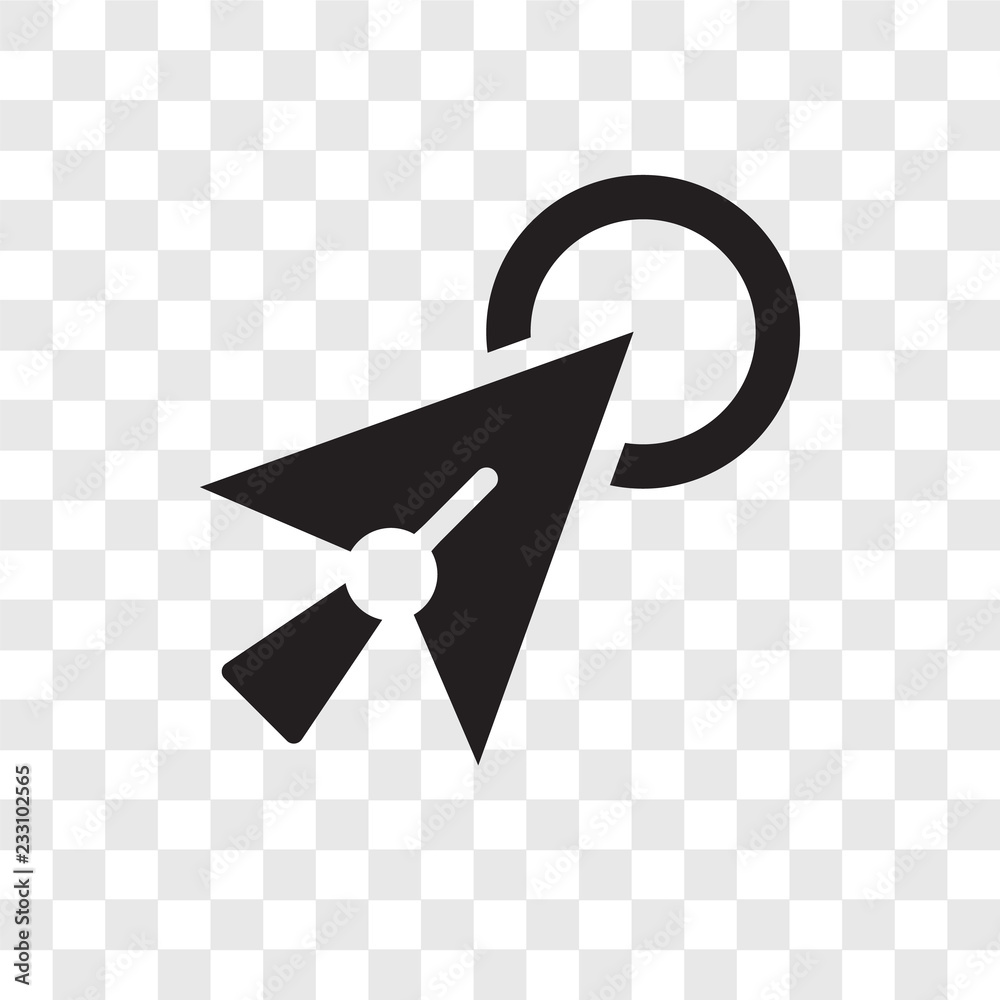 Cursor vector icon isolated on transparent background, Cursor ...