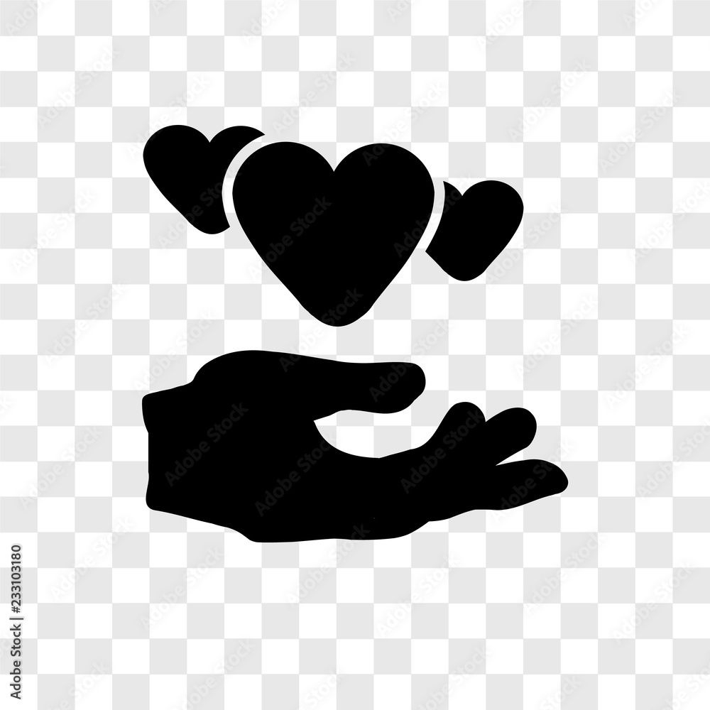 Heart vector icon isolated on transparent background, Heart ...