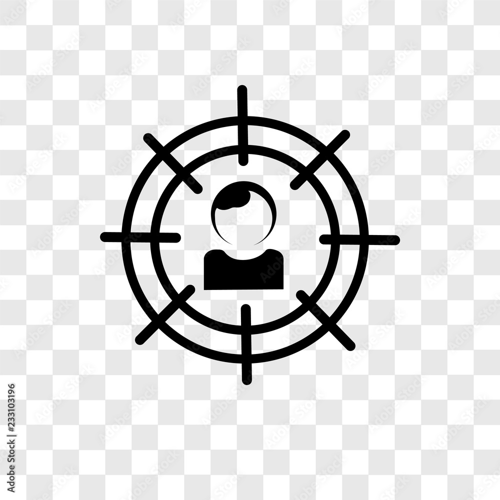 Target vector icon isolated on transparent background, Target ...