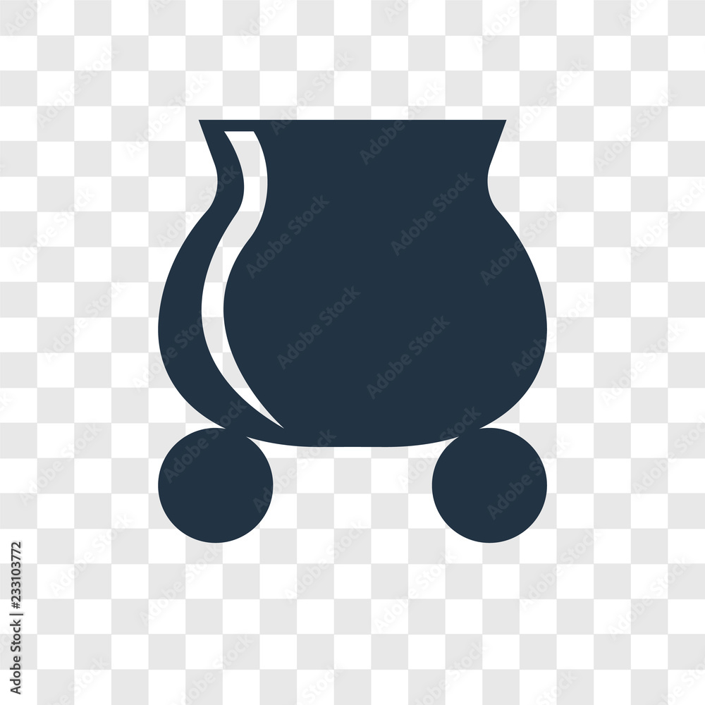 Pot vector icon isolated on transparent background, Pot transparency ...