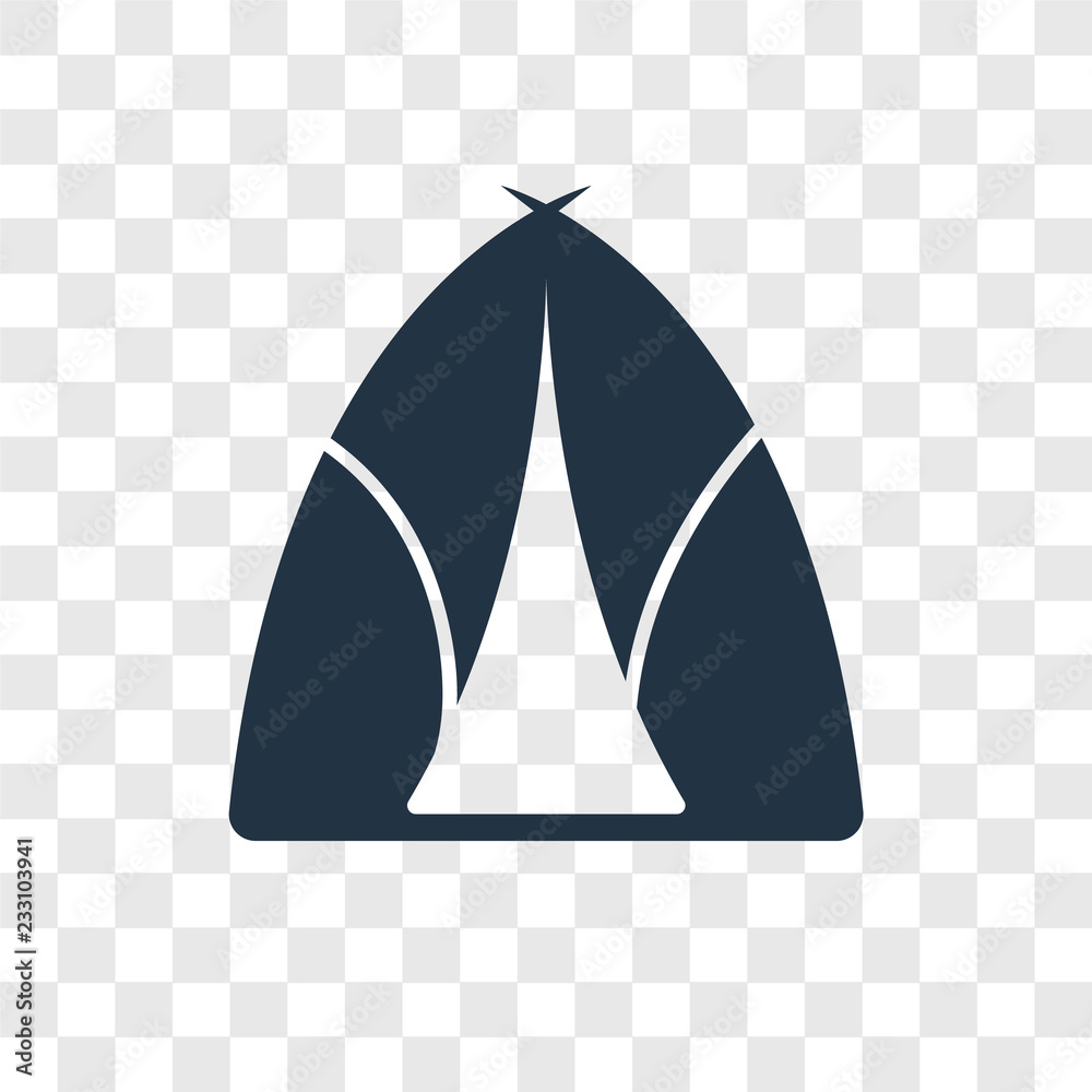 Tipi vector icon isolated on transparent background, Tipi transparency ...
