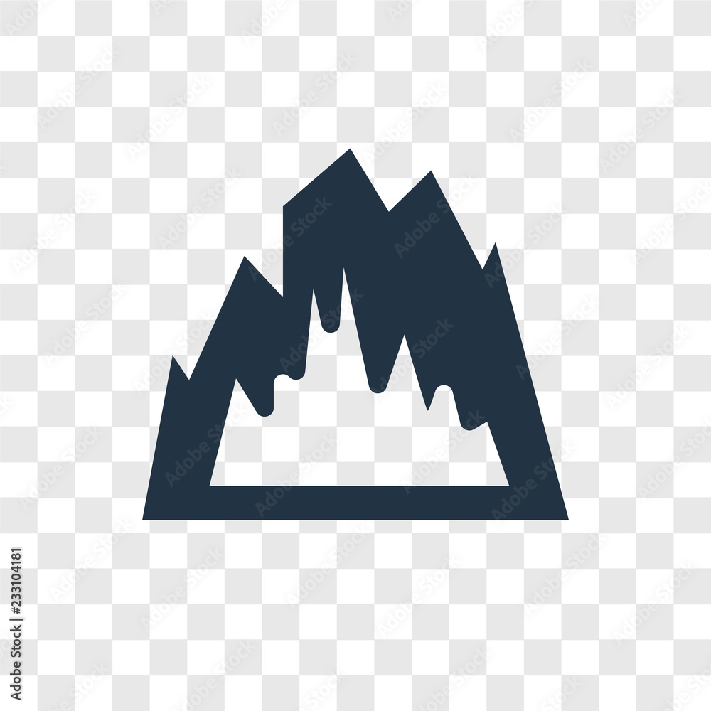 Cave vector icon isolated on transparent background, Cave transparency ...
