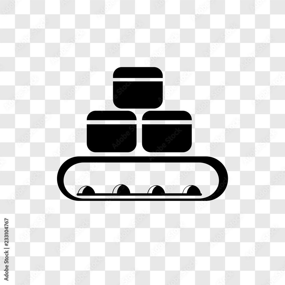 Pallet vector icon isolated on transparent background, Pallet ...