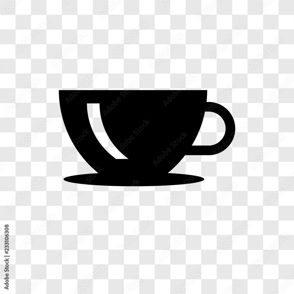 Cup vector icon isolated on transparent background, Cup transparency ...