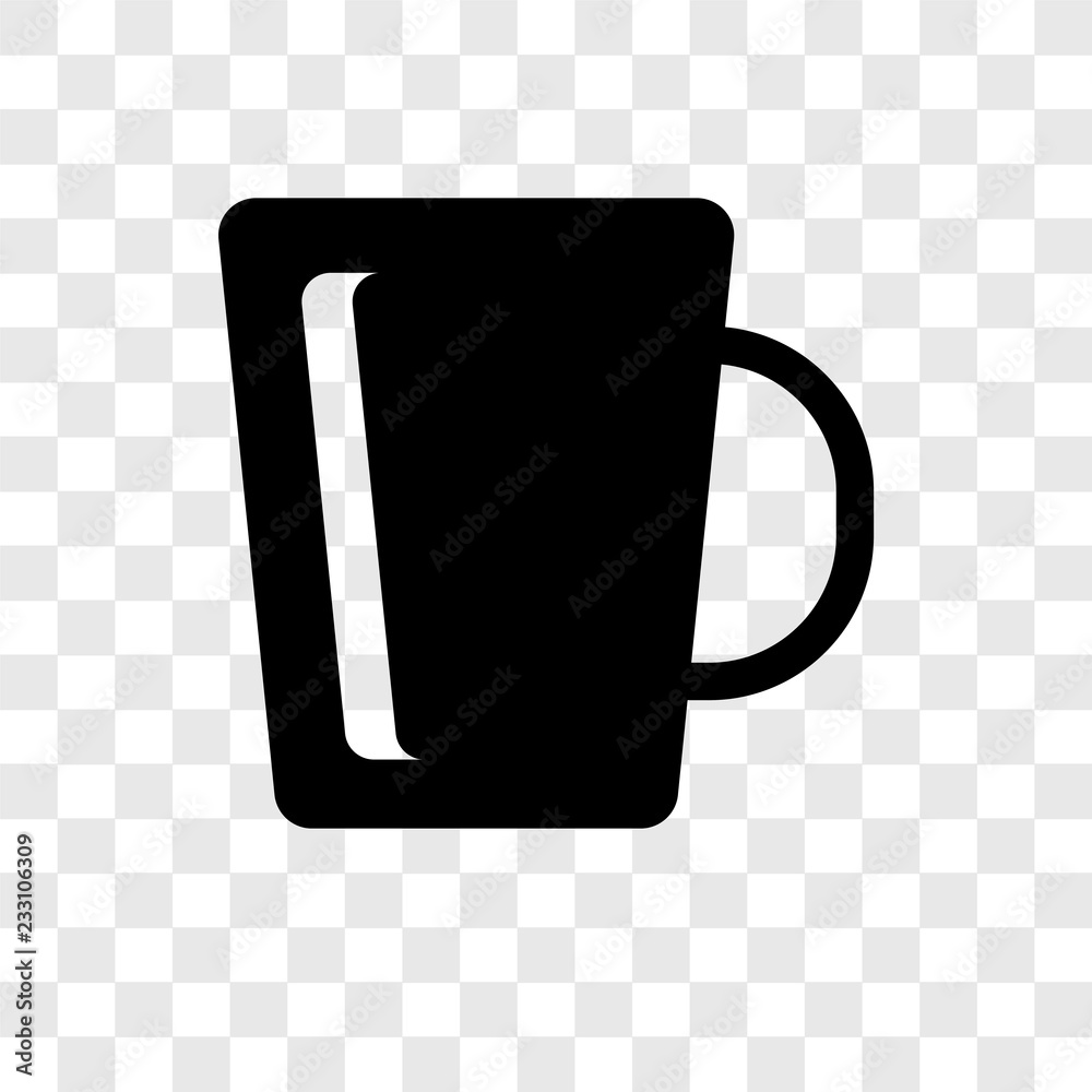 Cup vector icon isolated on transparent background, Cup transparency ...