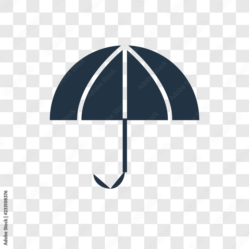 Umbrella vector icon isolated on transparent background, Umbrella ...