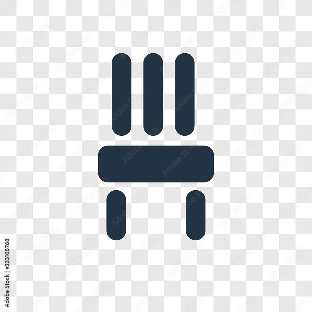 Chair vector icon isolated on transparent background, Chair ...