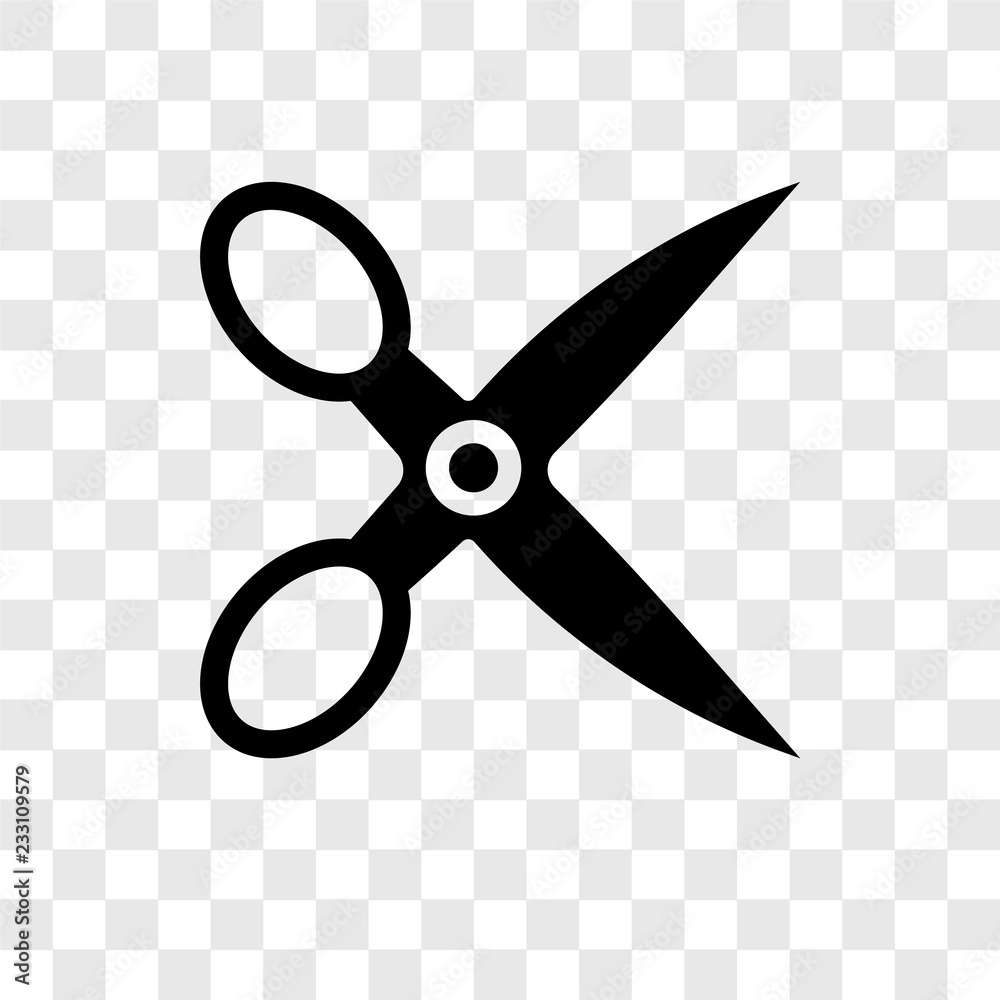 Scissors vector icon isolated on transparent background, Scissors ...