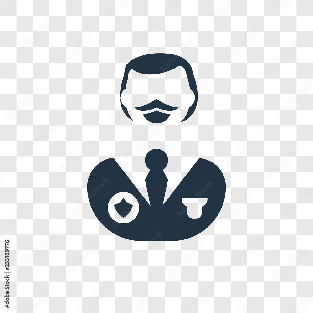 Police vector icon isolated on transparent background, Police ...