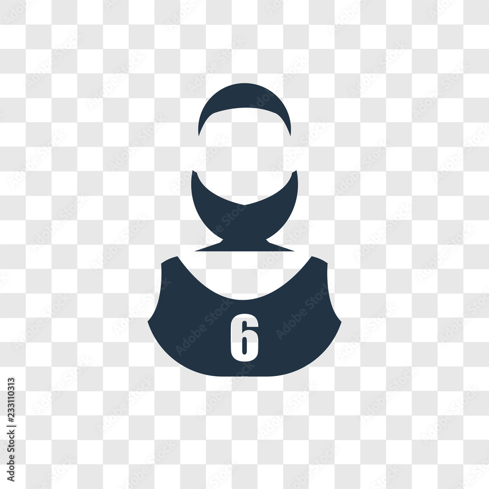 Athlete vector icon isolated on transparent background, Athlete ...