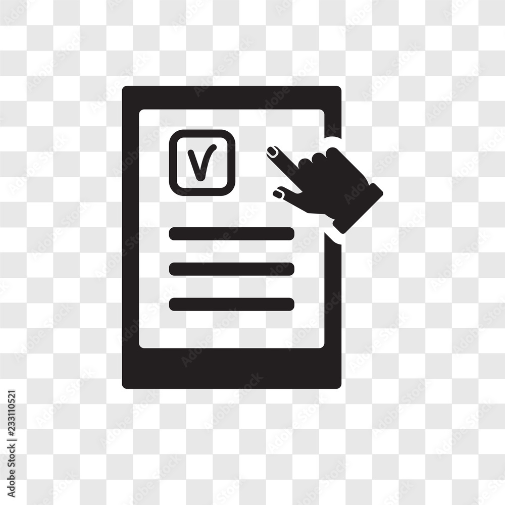 Tactile tablet vector icon isolated on transparent background, Tactile ...