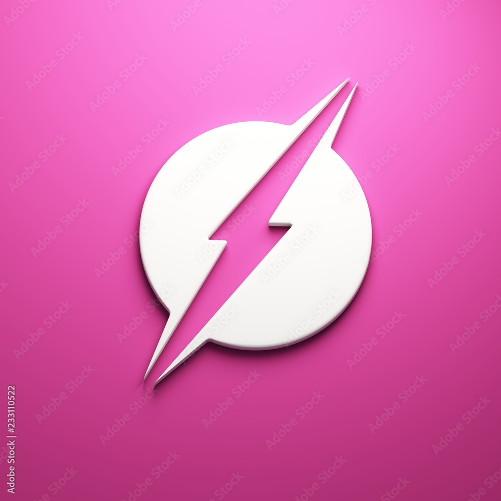 3D Lightning bolt render Stock Photo | Adobe Stock